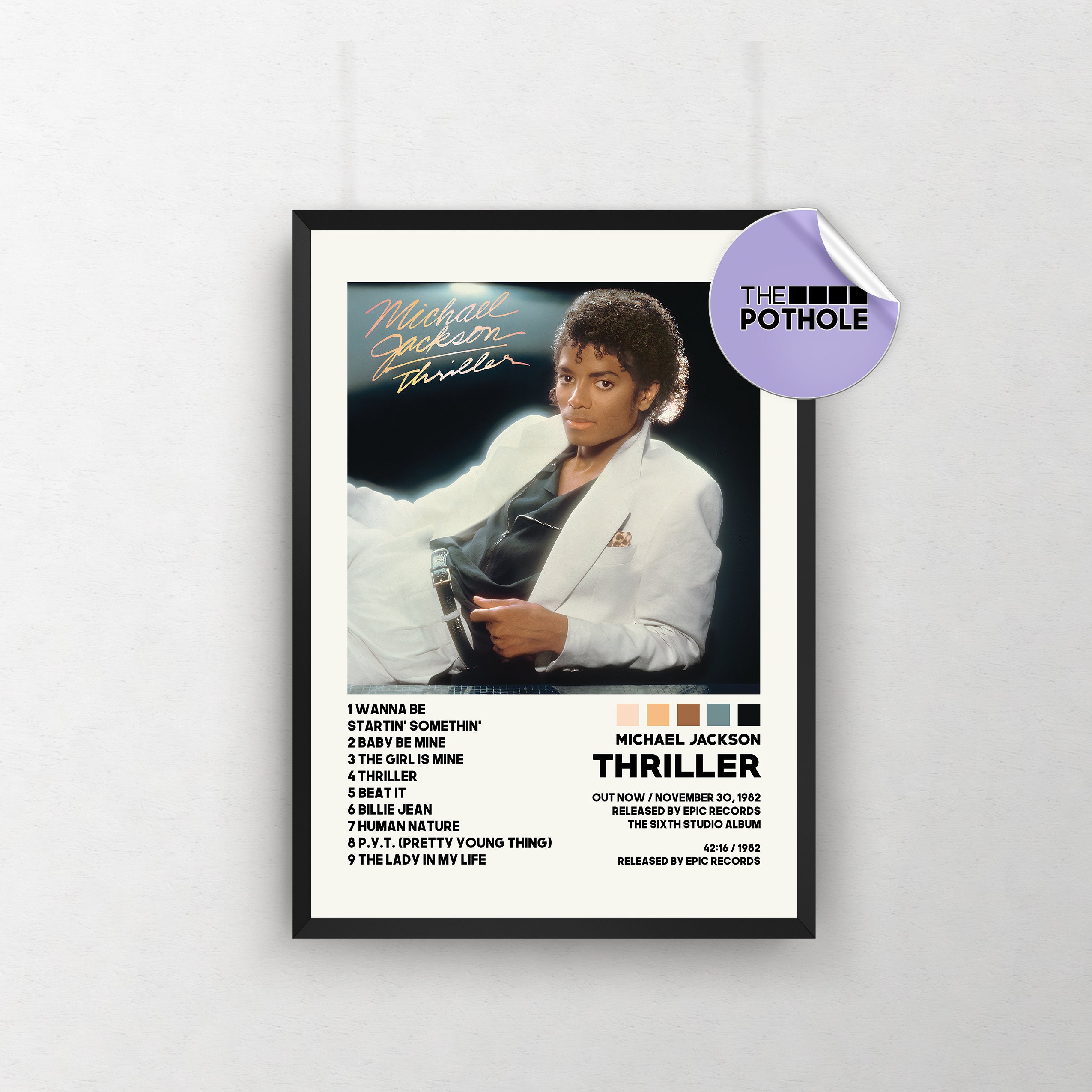 Michael Jackson Posters, Thriller Poster, Album Cover Poster,poster ...