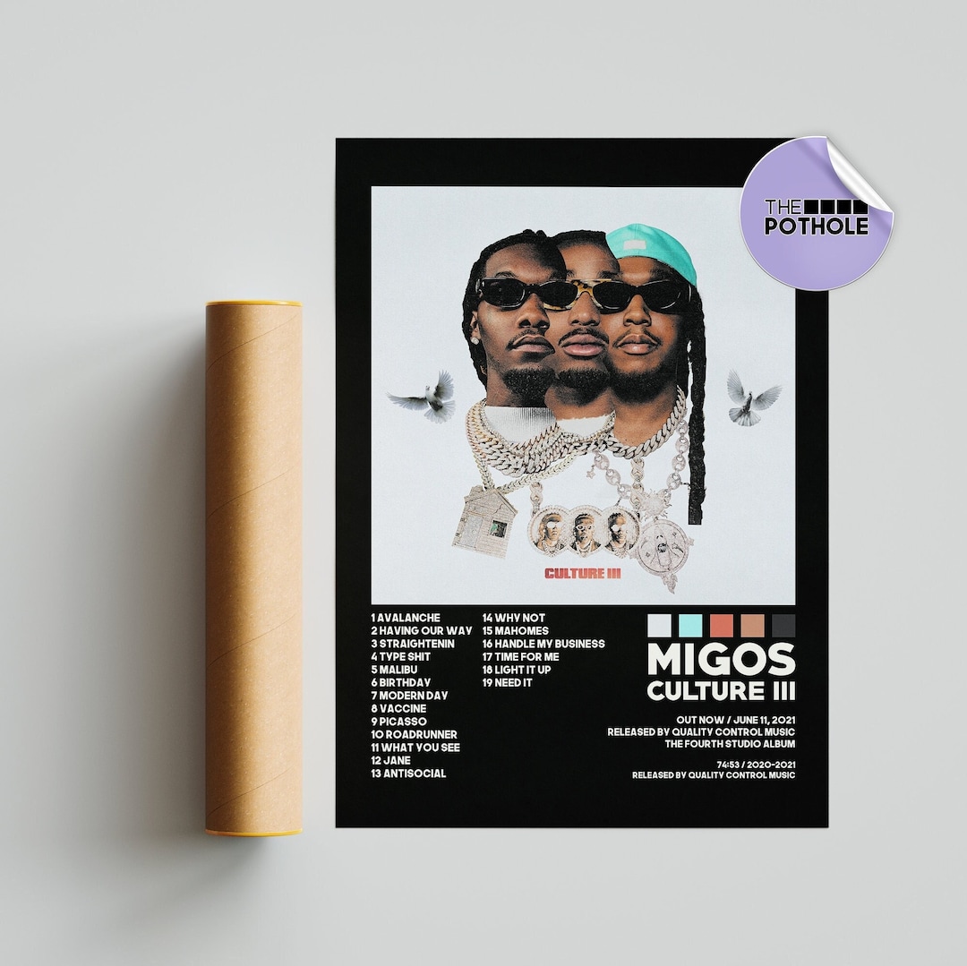 Migos Poster / Culture III Poster / Album Cover Poster Poster Print ...