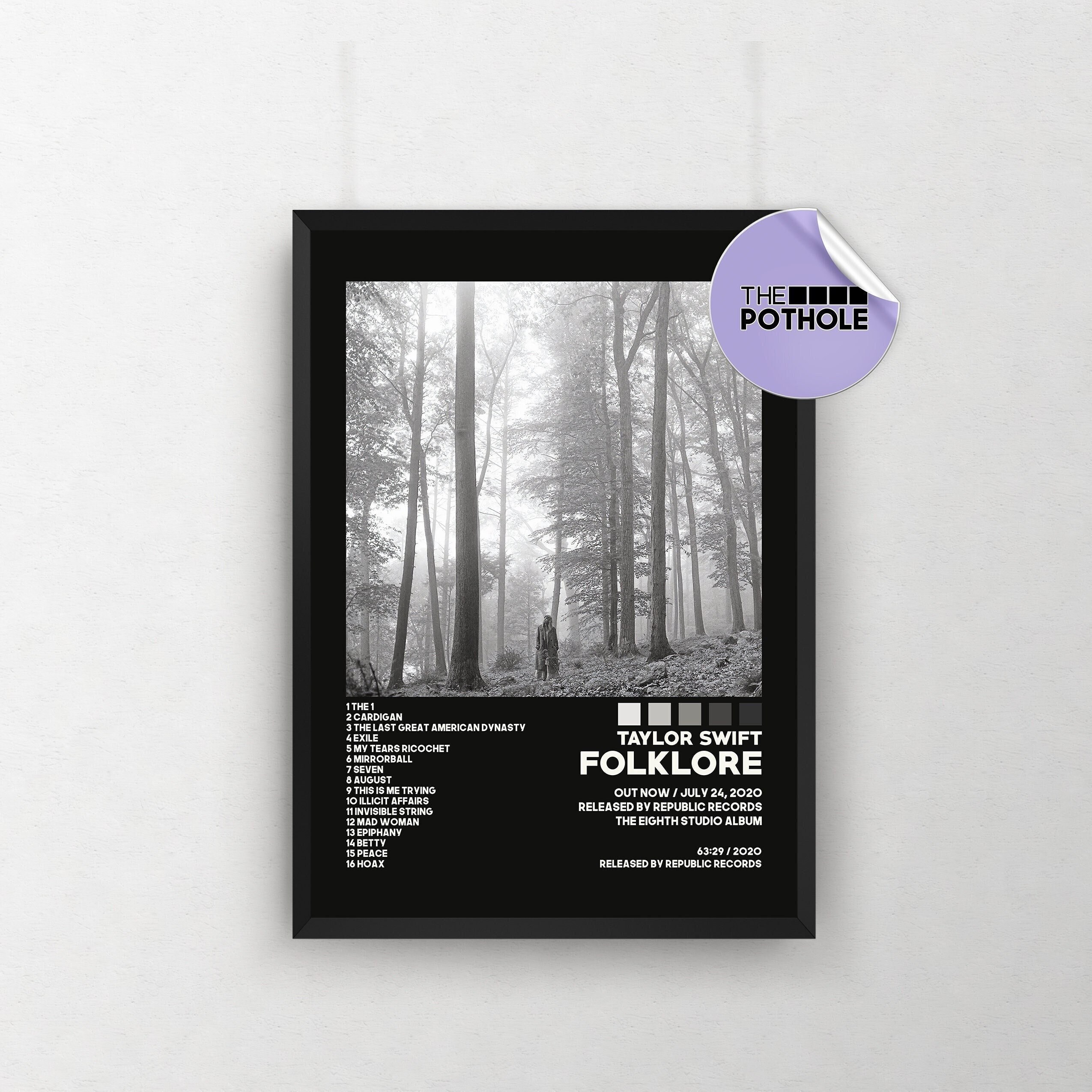 Taylor Swift Posters / Folklore Poster / Album Cover Poster, Poster ...