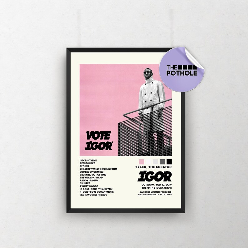 Tyler, the Creator / Vote Igor Poster / Album Cover Poster Photo Poster ...