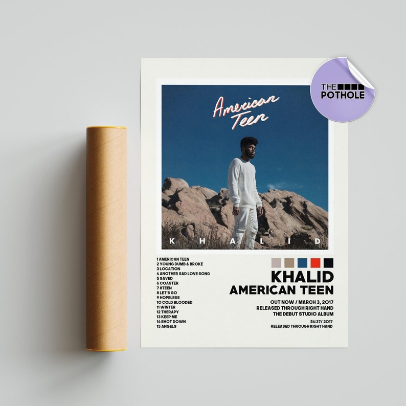 Khalid Poster / American Teen / Album Cover Poster Poster Print Wall ...