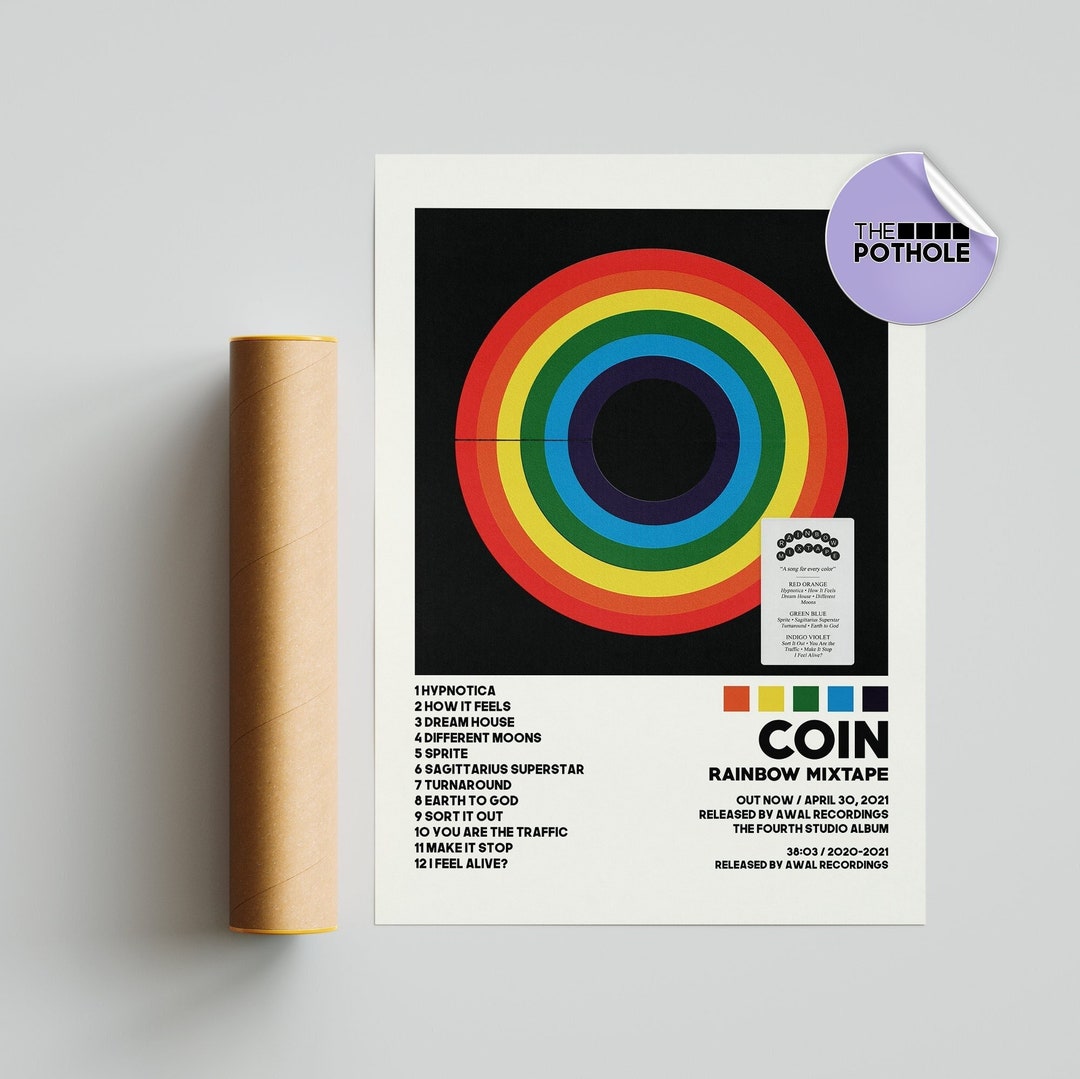COIN Posters / Rainbow Mixtape Poster / Album Cover Poster / Poster ...