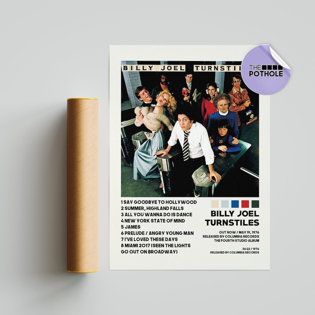 Billy Joel Posters, Turnstiles Poster, Billy Joel, Turnstiles, Album ...