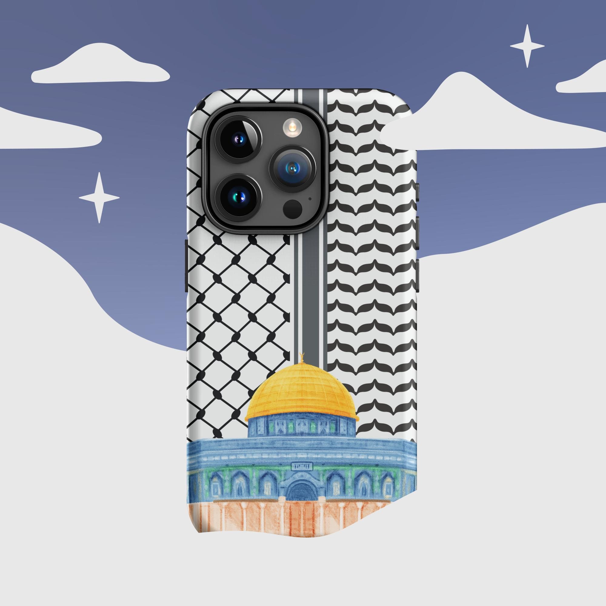 Palestinian Kufiyah Pattern With Al Aqsa Mosque Case for iPhone 11-15 ...