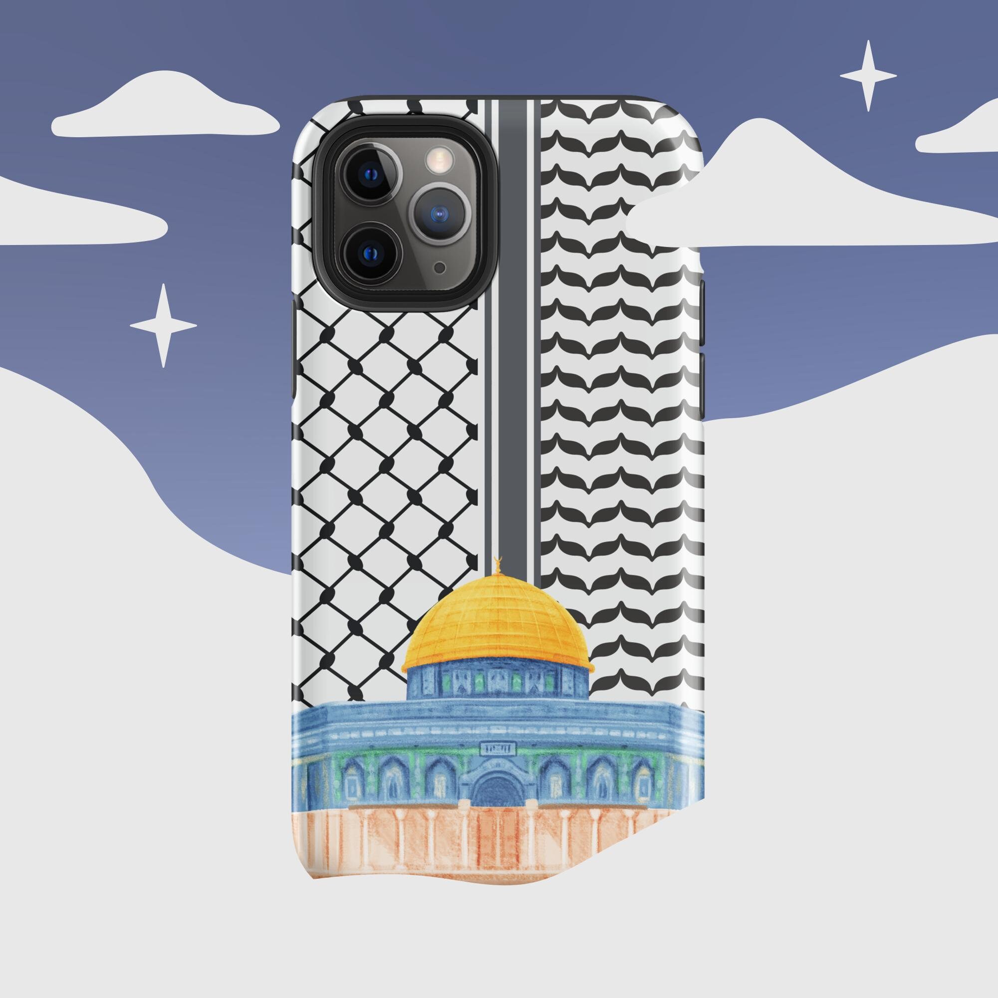 Palestinian Kufiyah Pattern With Al Aqsa Mosque Case for iPhone 11-15 ...