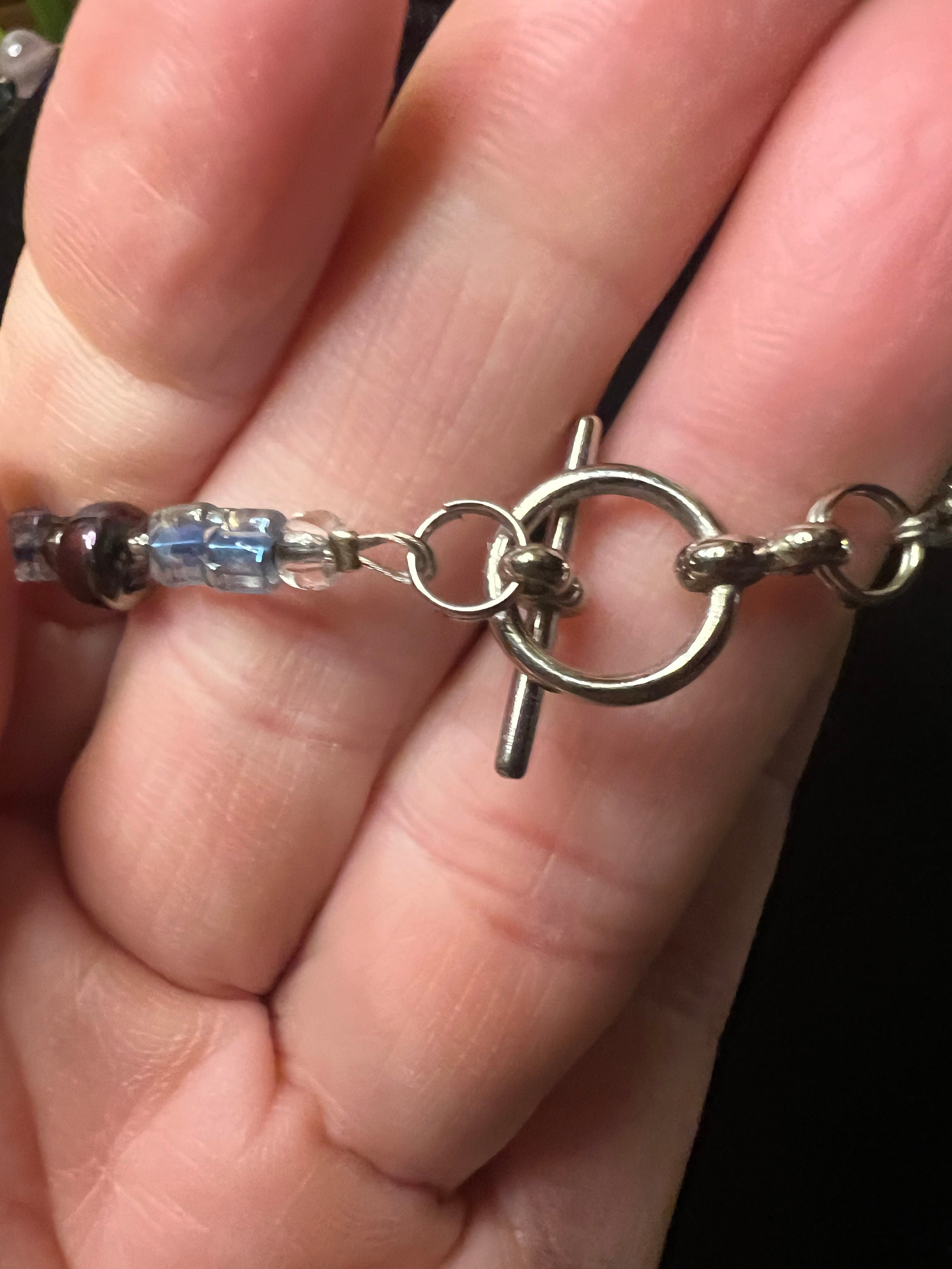 Beaded Loop Pendant Clasp Necklace - Etsy