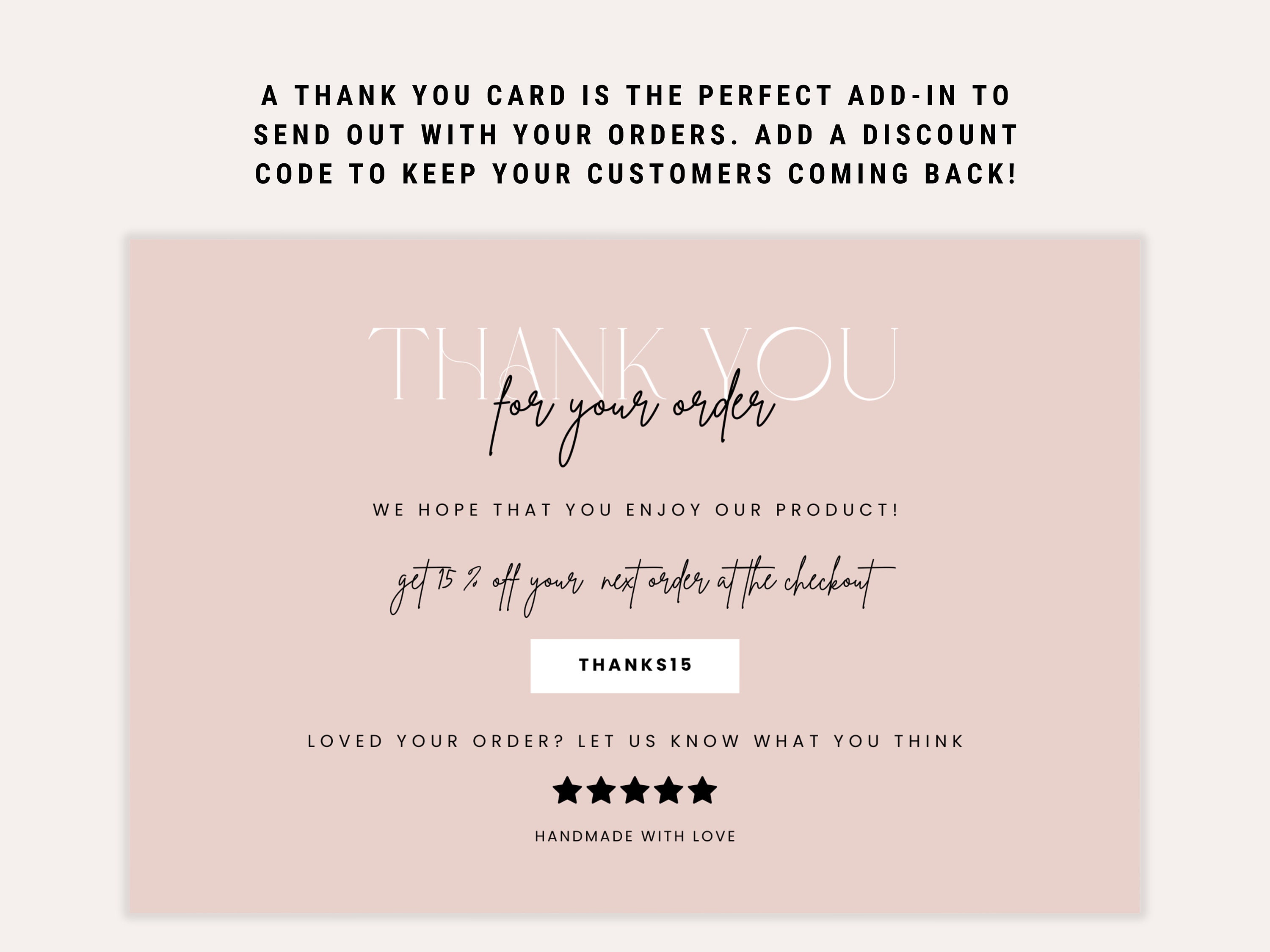 Thank You for Your Order Card Template Retro Business Thank You Card ...