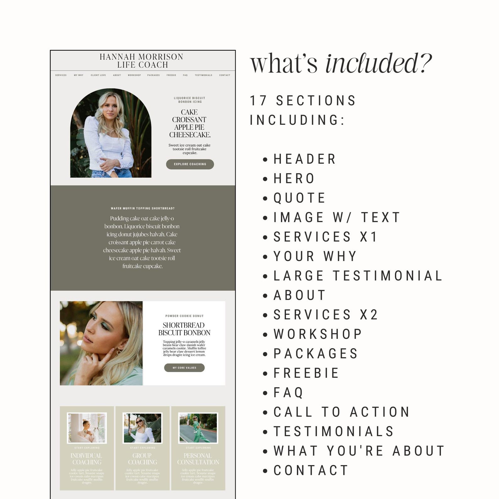 Canva Website Template Bundle Editable Website for Coaches ...