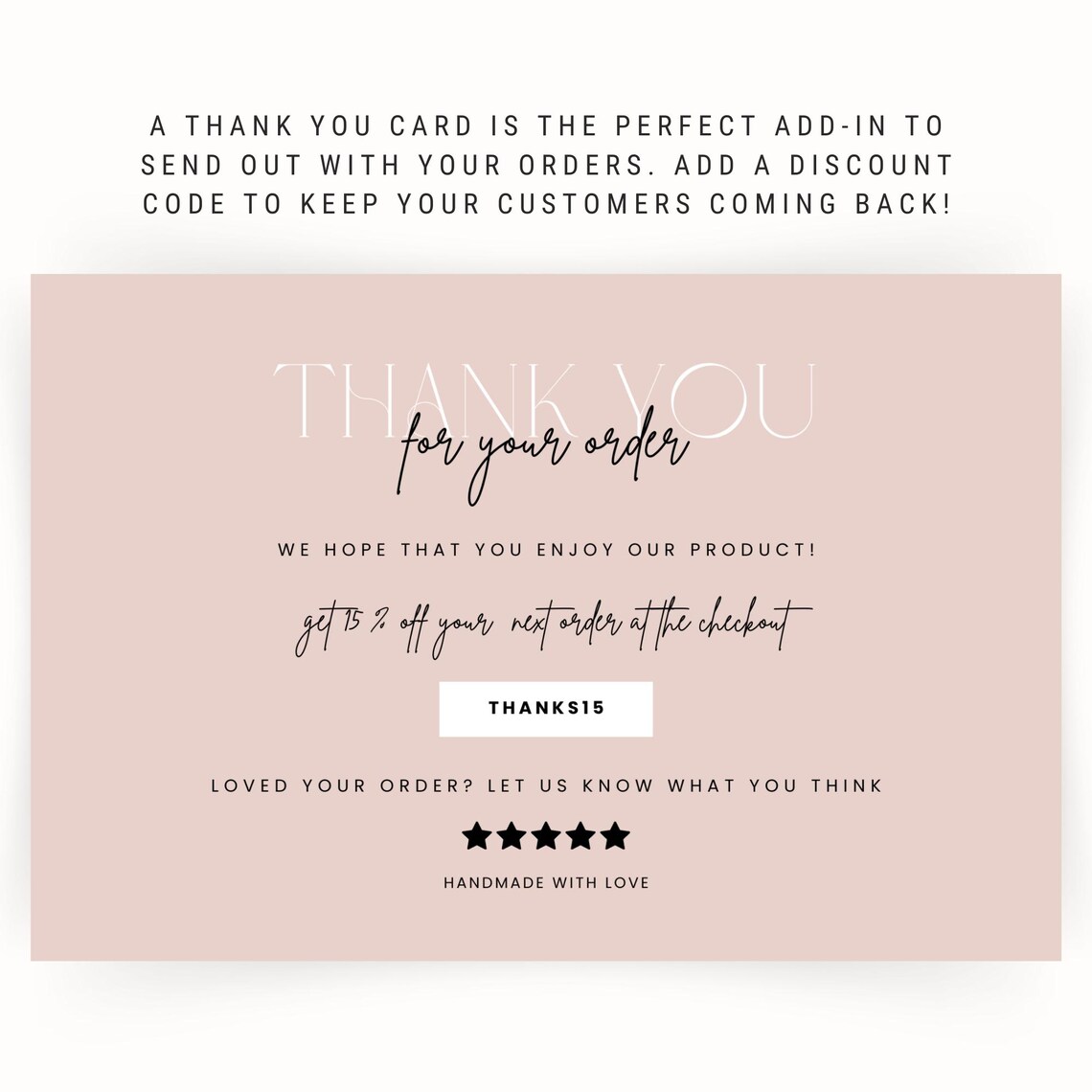 Thank You for Your Order Card Template | Retro Business Thank You Card ...