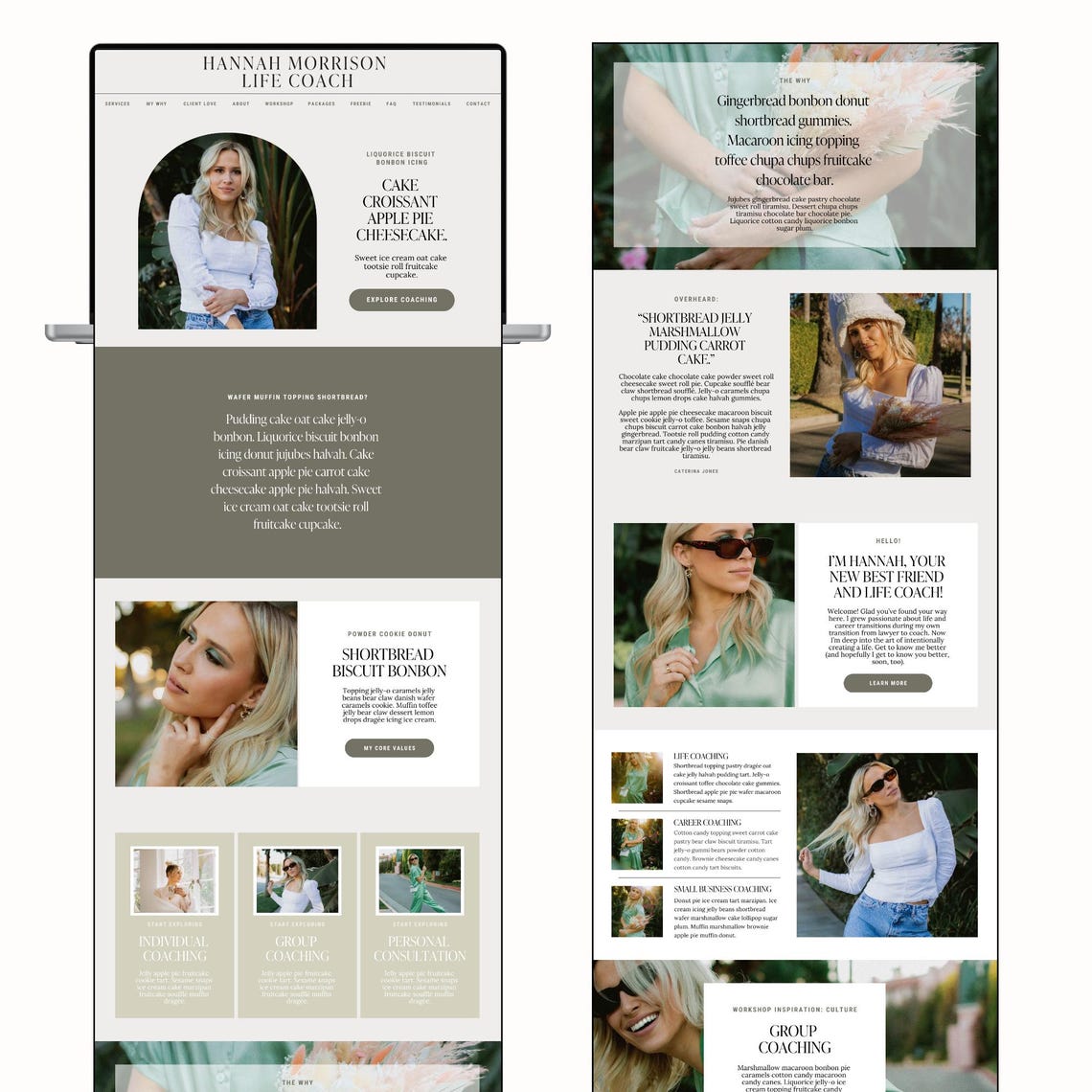 Canva Website Template Bundle | Editable Website for Coaches ...