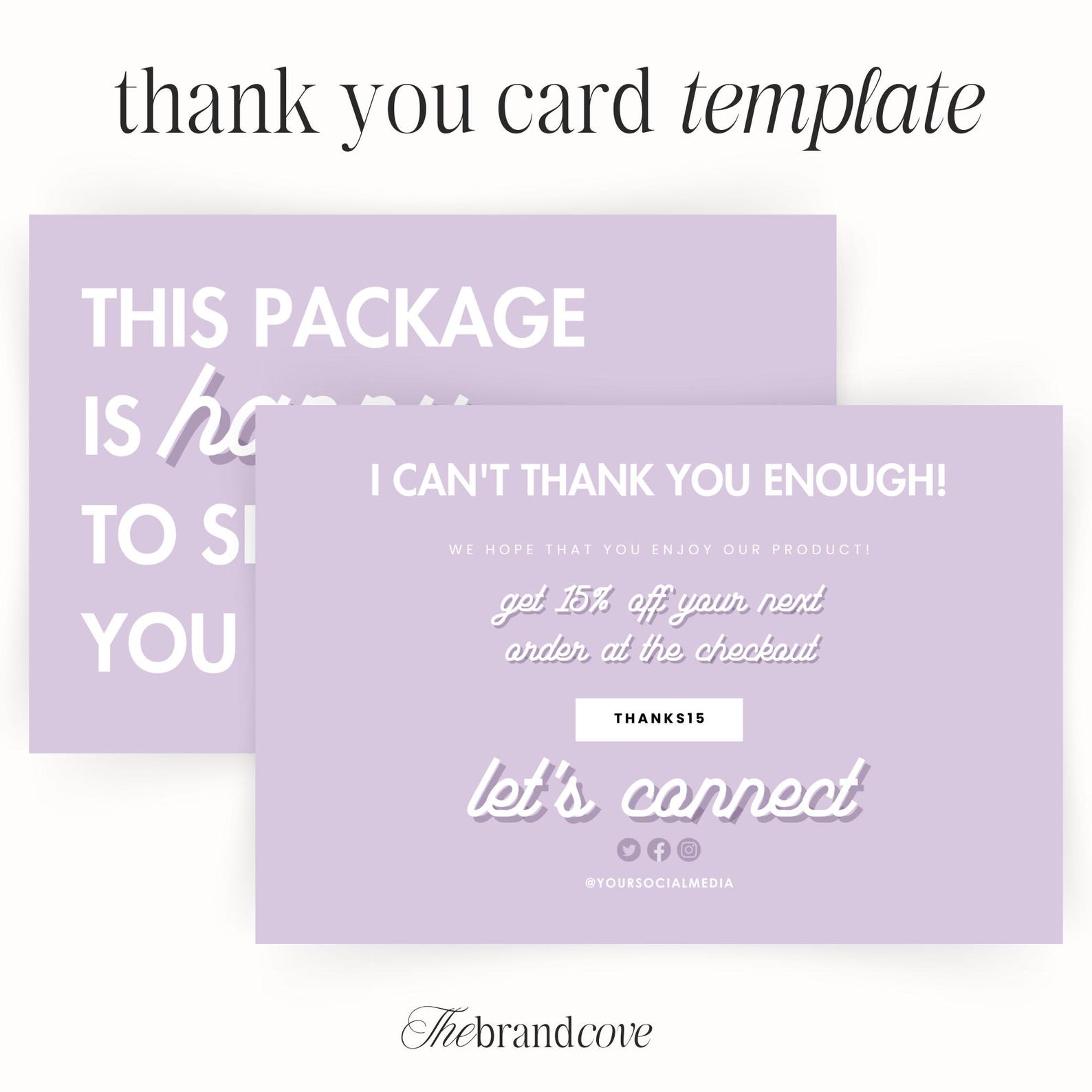 This Package is Happy to See You Too | Retro Business Thank You Card ...