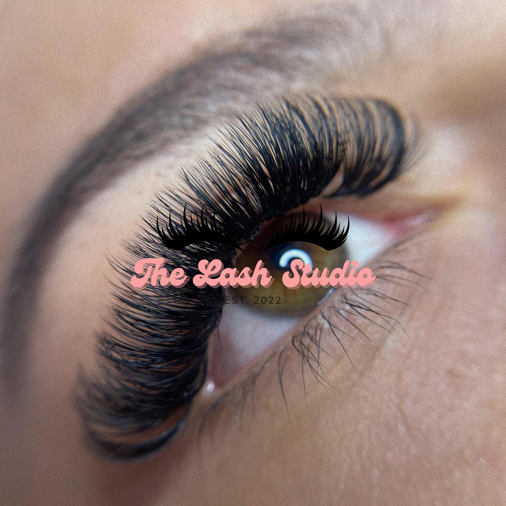 Editable Logo Design | DIY Lash Studio Logo | Retro Lash Artist Logo ...