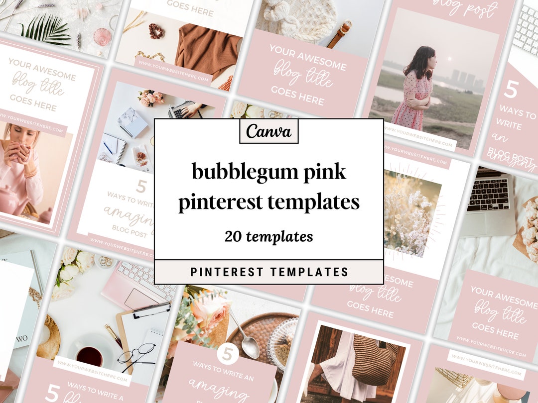 Bubblegum Pink Pinterest Pin Templates Pinterest Templates Canva ...