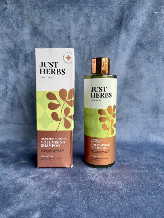 JUST HERBS Shampoo Anreicherung mit Bockshornklee und Shikakai 200 ml Krauter Bio Vegan Grausamkeit frei Etsy