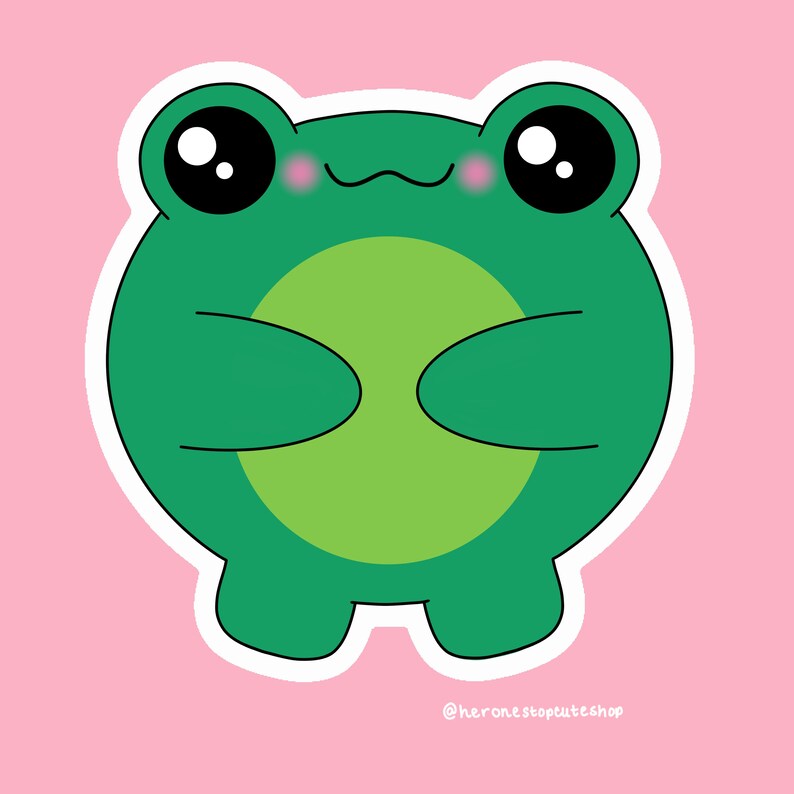 Fat Frog Sticker - Etsy