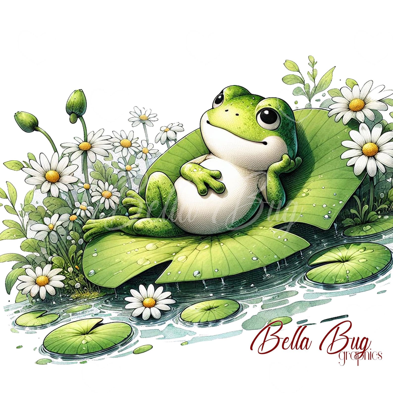 Cute Frogs Clipart Bundle | 25 High-quality JPG Elements | Dancing ...