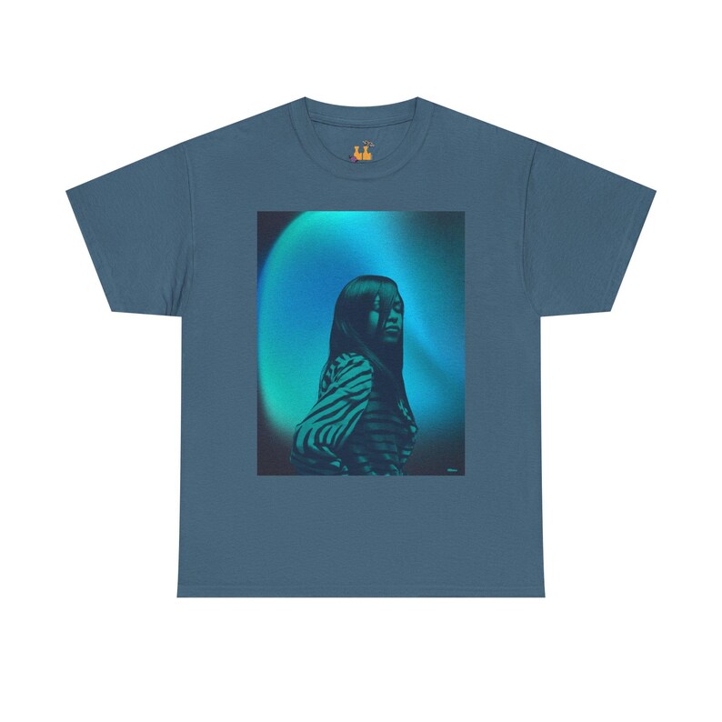 Aaliyah "bluelight" Graphic Cotton Tee, Streetwear, Music Tee, Vintage ...