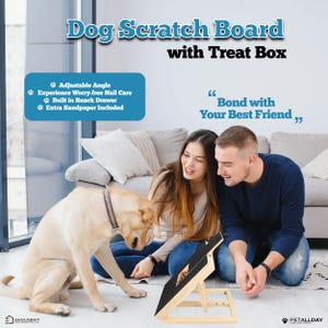 Dog Scratch Board Nail File With Stand and 2 Additional Sandpapers ...