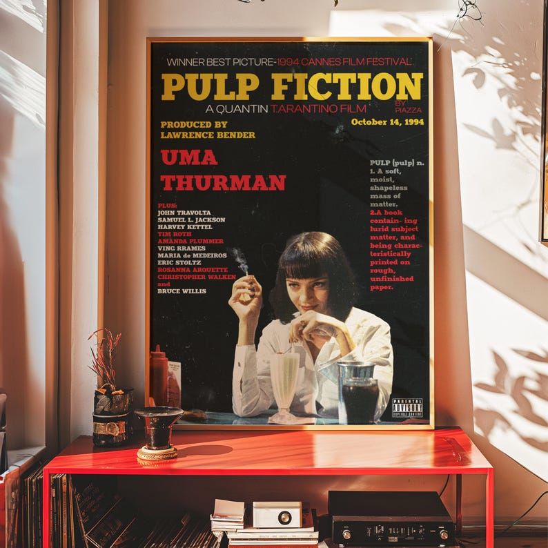 Pulp Fiction Poster - Etsy