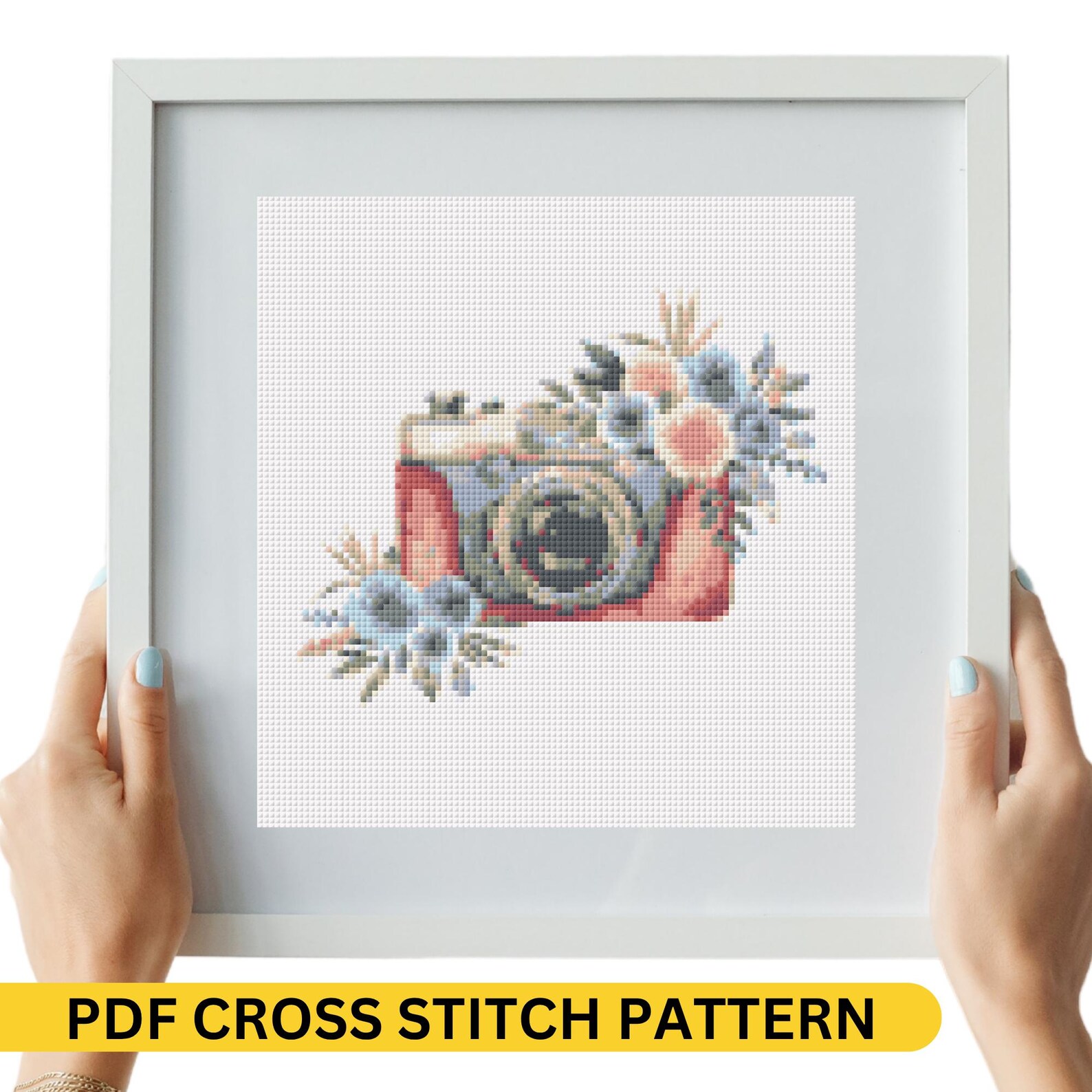 Vintage Camera With Flowers Cross Stitch Pattern PDF | Floral ...
