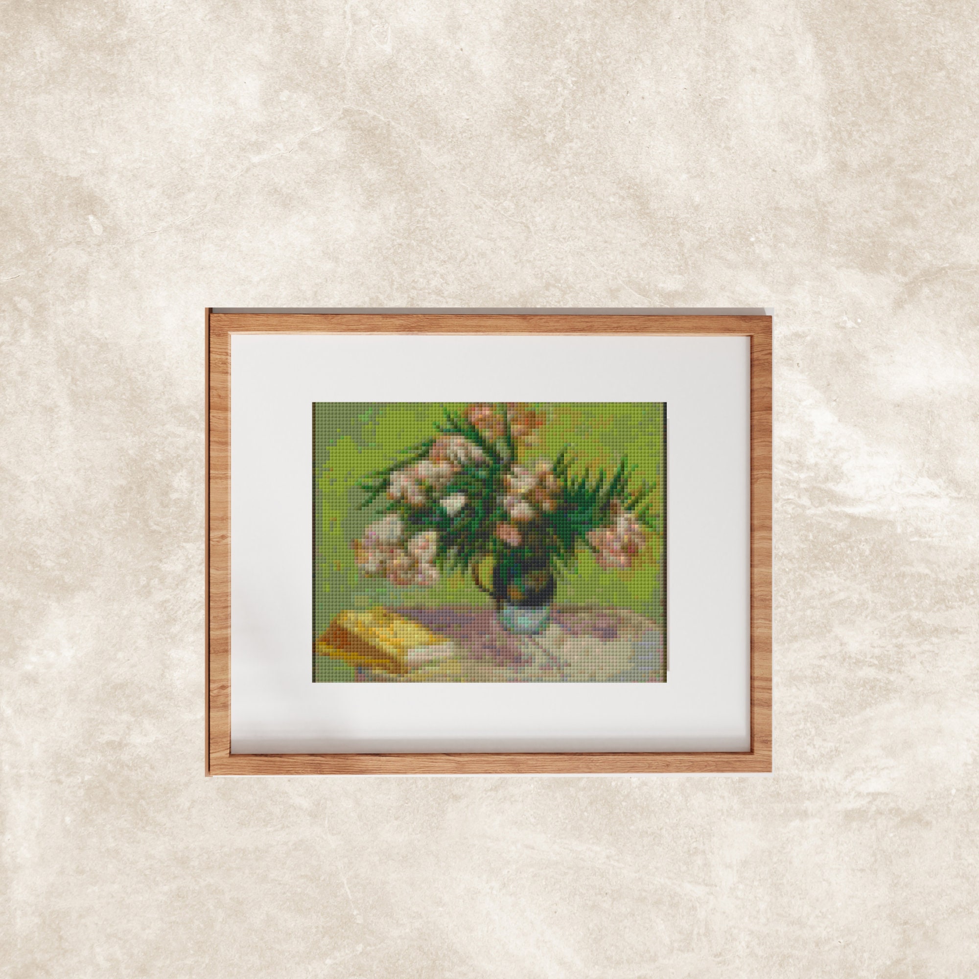 Mini Cross Stitch Vincent Van Gogh Oleanders Masterpiece Pattern PDF ...