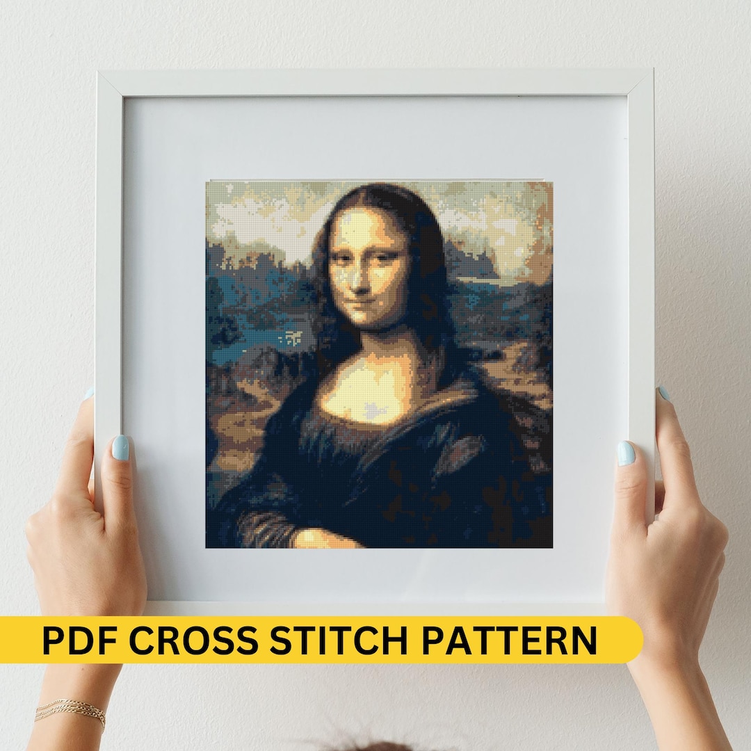 Mona Lisa Cross Stitch Pattern Leonardo Da Vinci Cross Stitch Pdf ...
