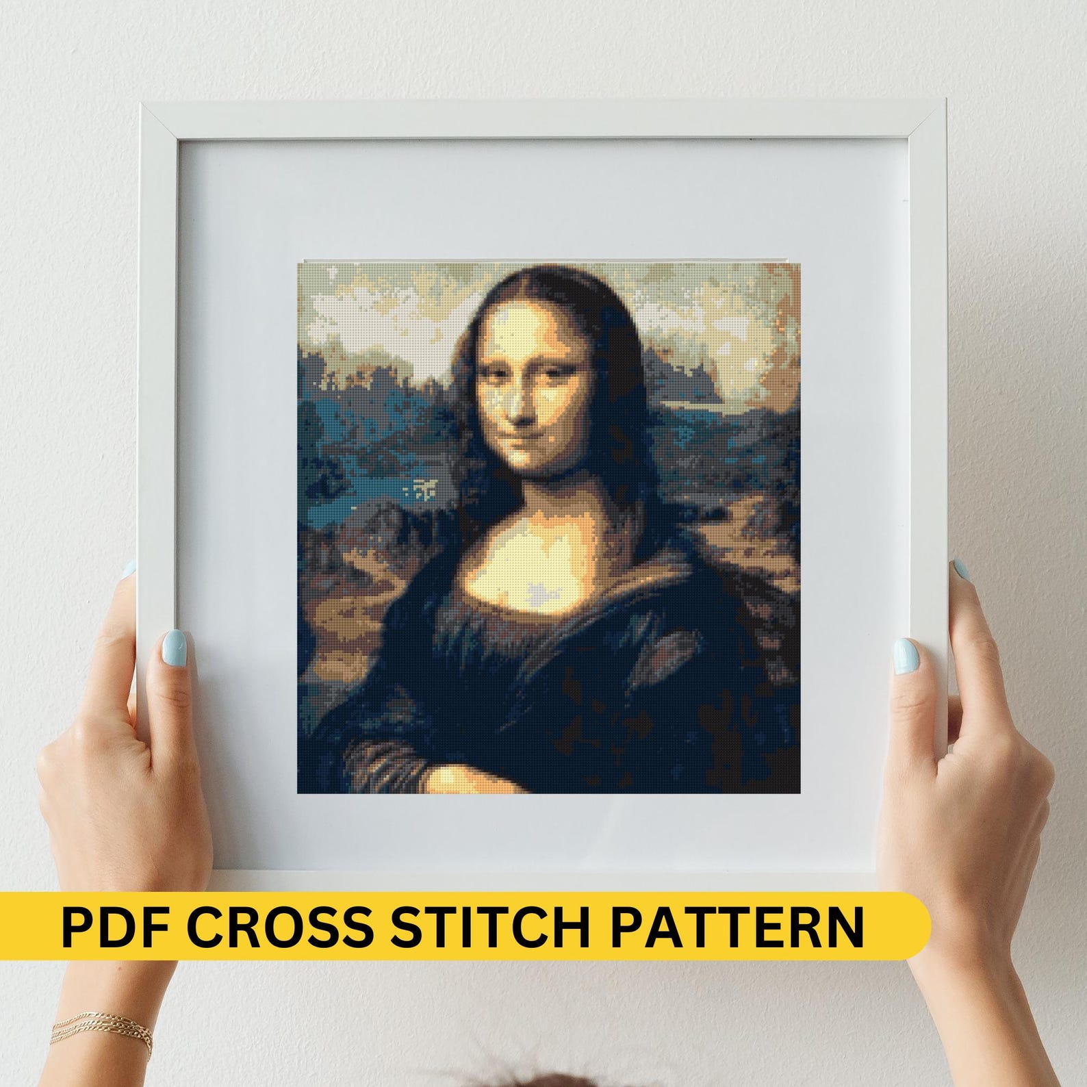 Mona Lisa Cross Stitch Pattern Leonardo Da Vinci Cross Stitch Pdf ...