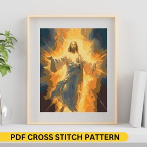 Resurrection of Jesus Cross Stitch Pattern Digital Pattern Modern Wall ...