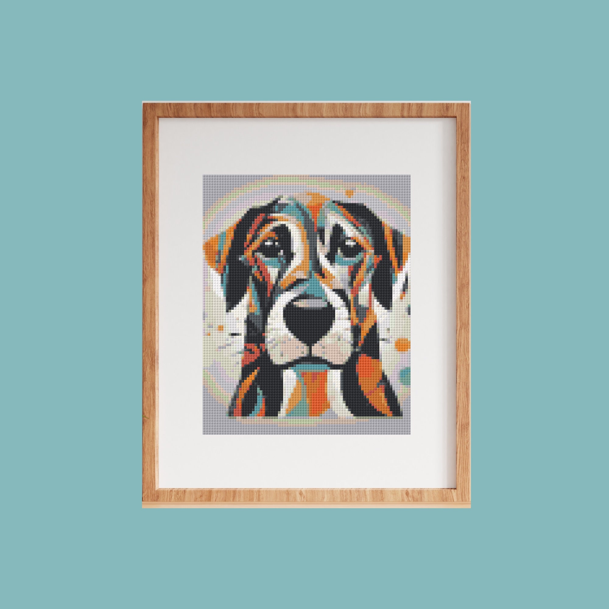 6 Mini Abstract Dog Cross Stitch Pattern PDF, Unique DIY Home Decor ...
