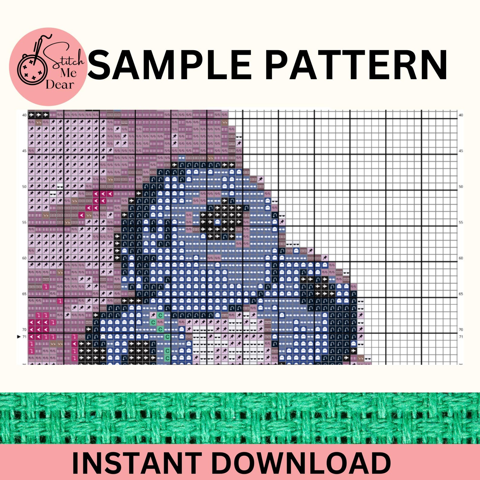 Mini Boho Sun Cross Stitch Pattern PDF Sunset Cross Stitch Abstract ...