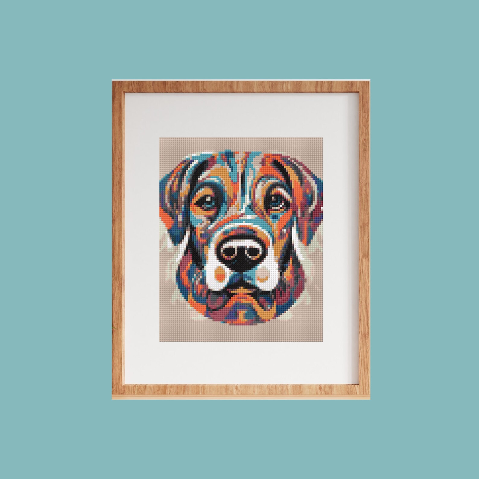 6 Mini Abstract Dog Cross Stitch Pattern PDF Unique DIY Home Decor ...