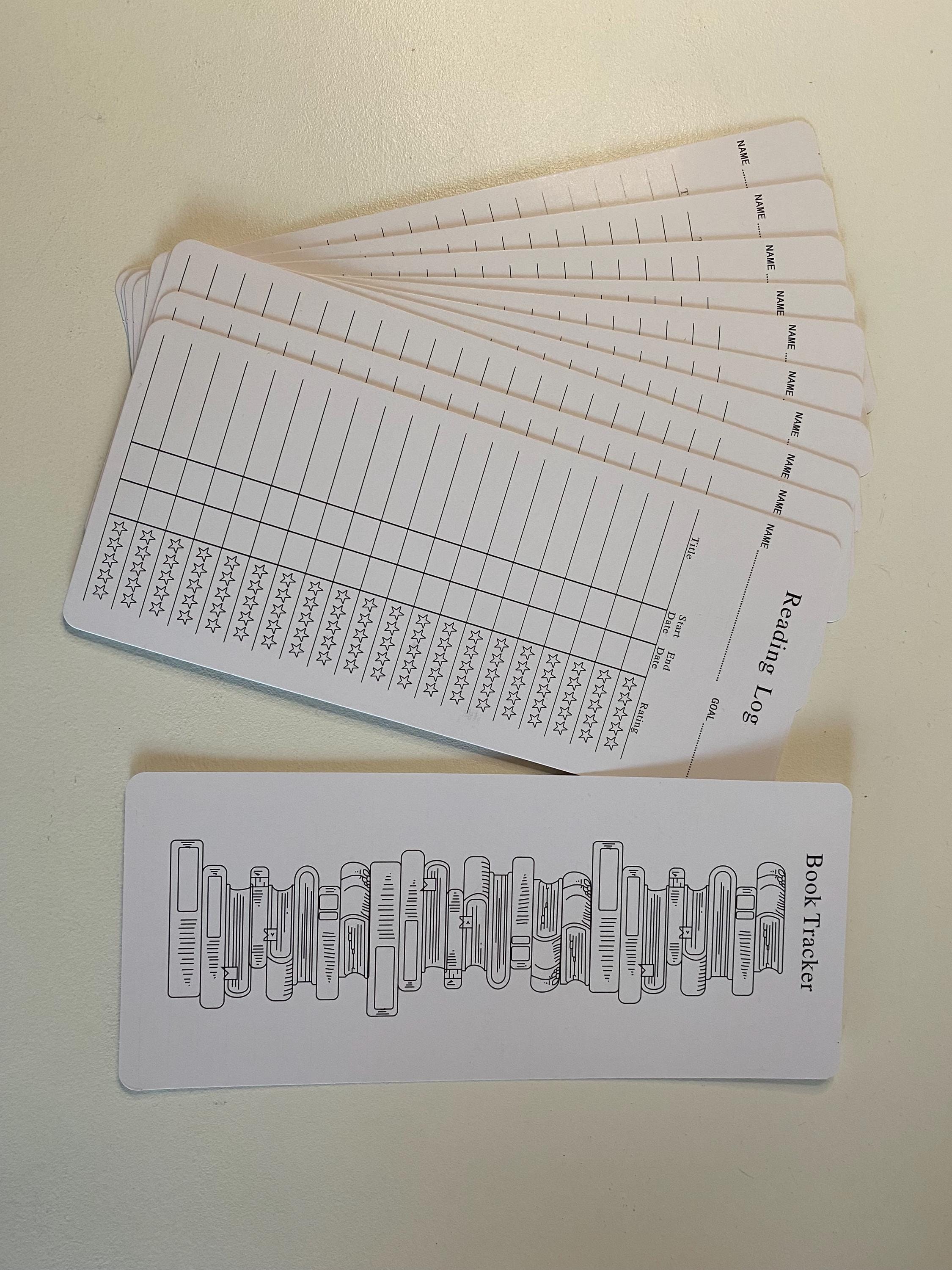 Reading Log Cards - Etsy
