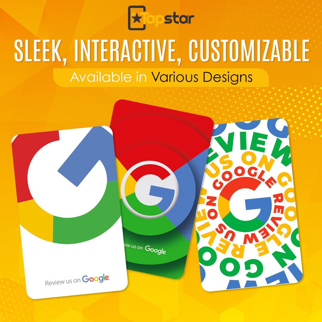 2-pack NFC tap Google Review Cards - Etsy