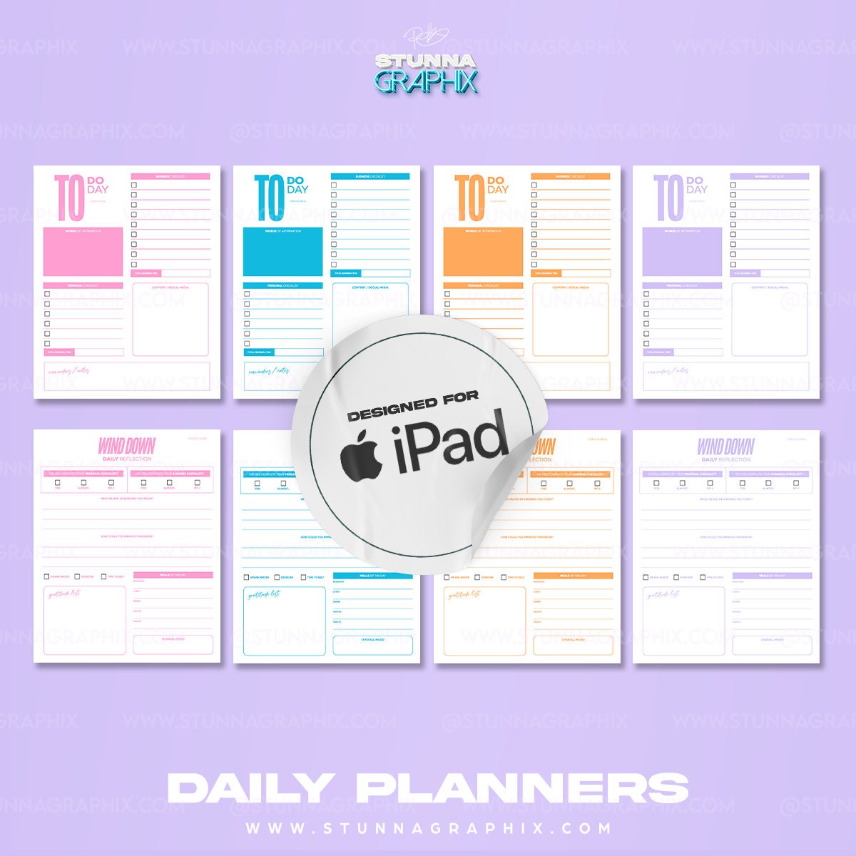Daily Planner & Reflection Sheets - Etsy