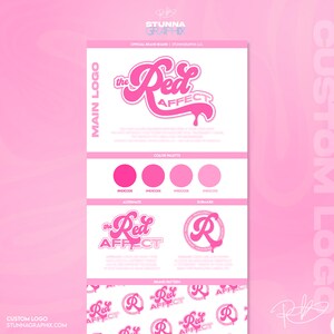 1-of-1 Editable Premade Logo Design | Pink, Bubbly, Girly, Fun - Etsy