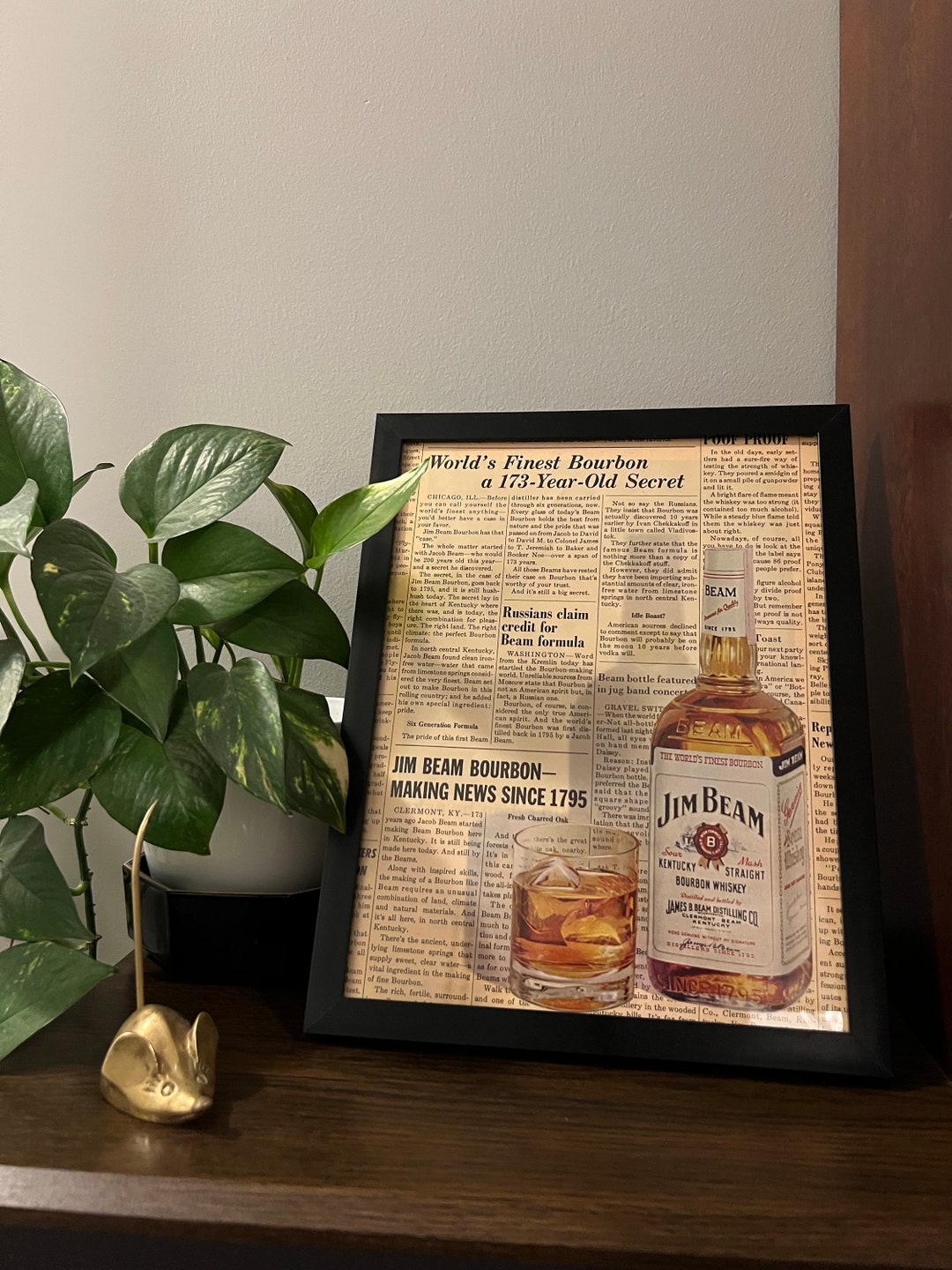 Vintage 1968 Jim Beam Advertisement - Framed 8x11 Print - Etsy