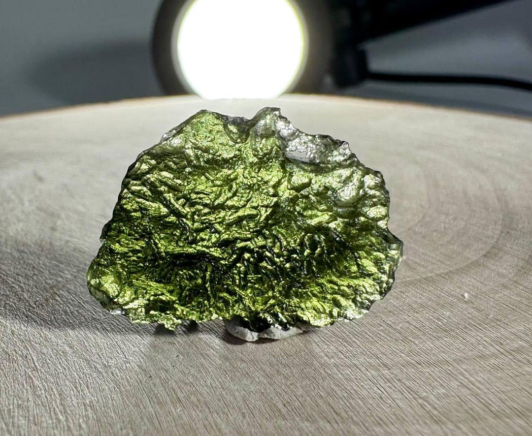 Moldavite Talisman From Chlum, Raw Moldavite Ball, High Power Stone ...
