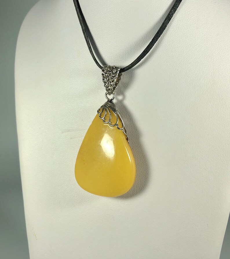 Natural Amber Pendant and Gilded 925 Silver Pendant Butterscotch ...