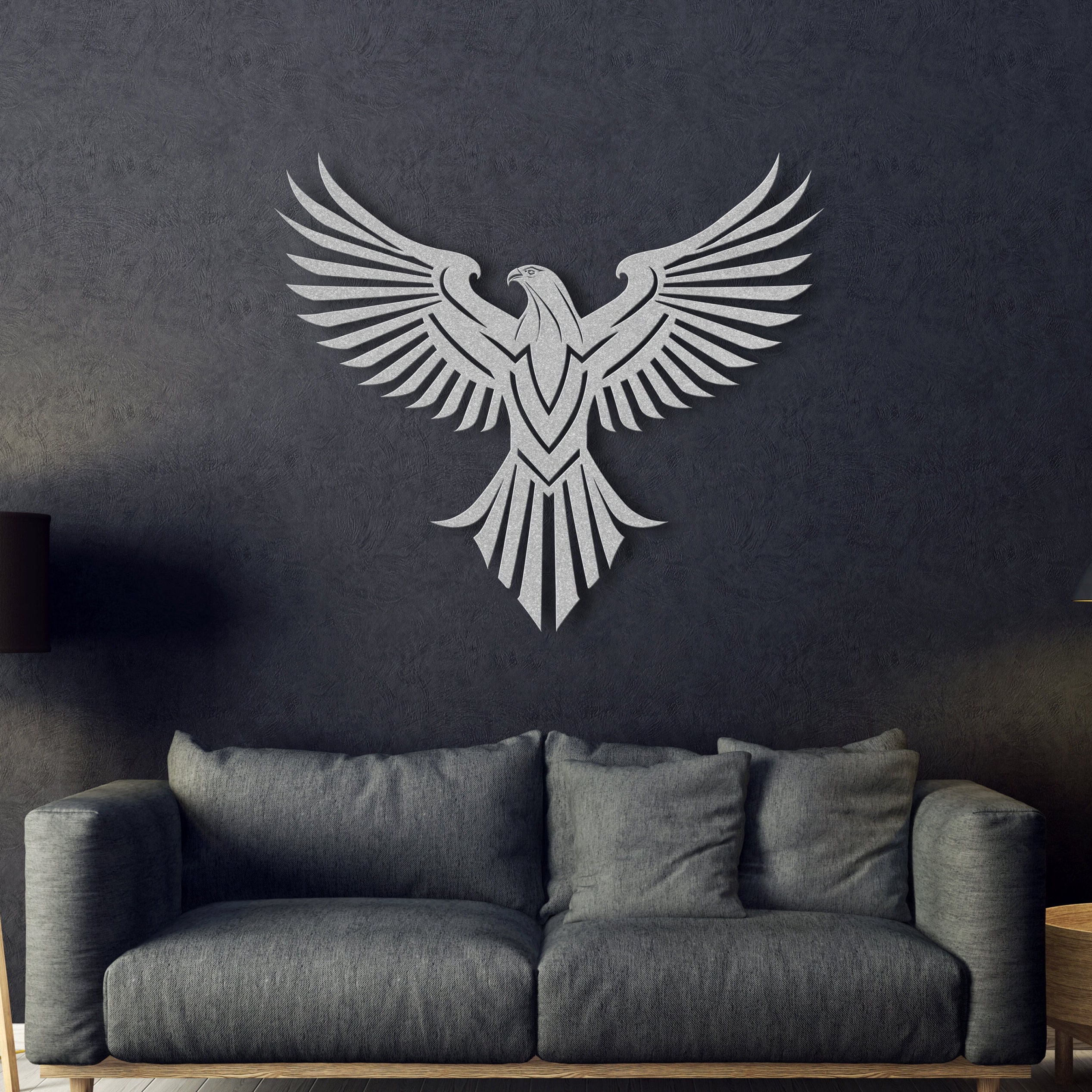 Colorful Metal Eagle Bird Wall Art Work 3D Custom Line Yard Art Metal ...