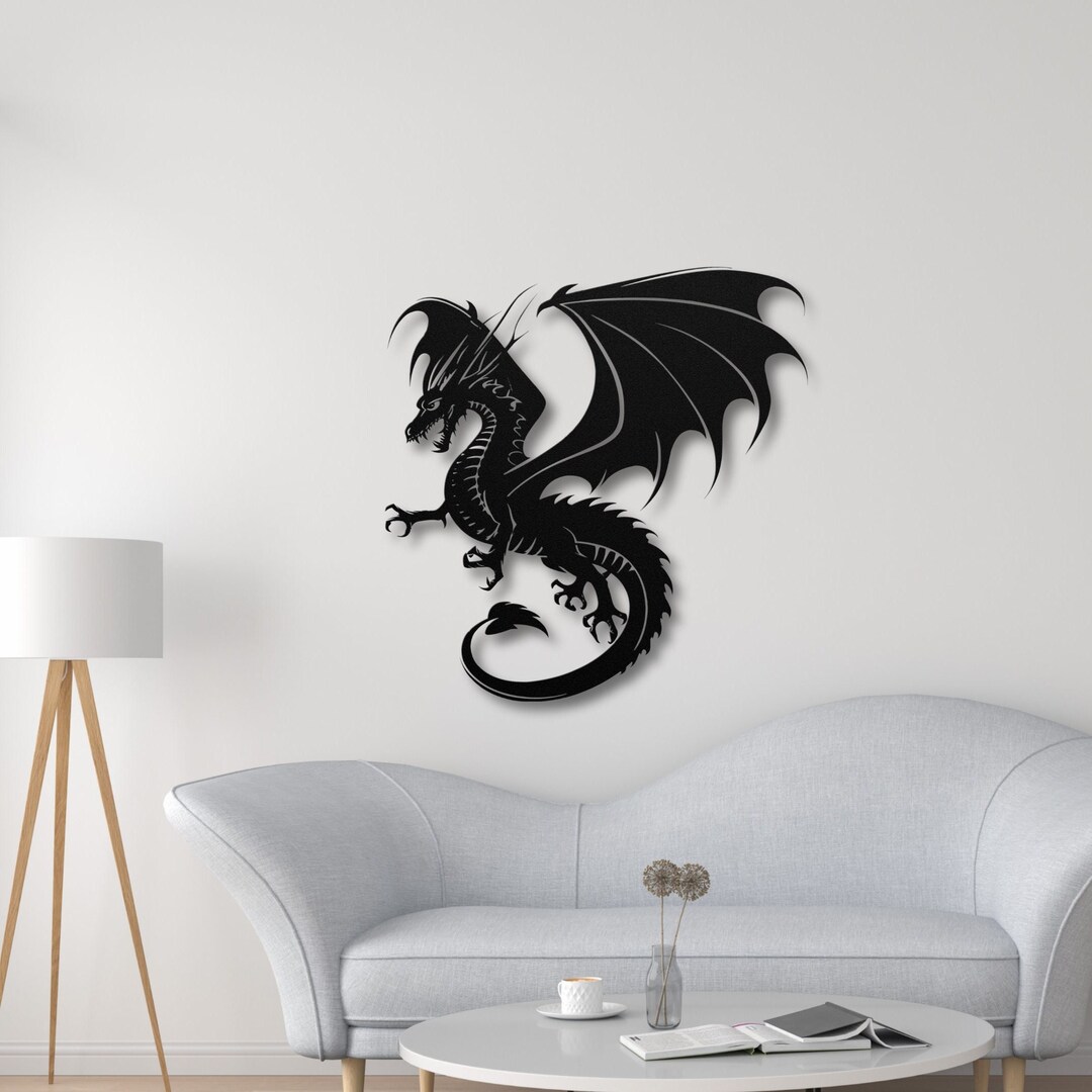 3D Dragon Metal Wall Hanging - Outdoor Weatherproof Yard Sign - Etsy
