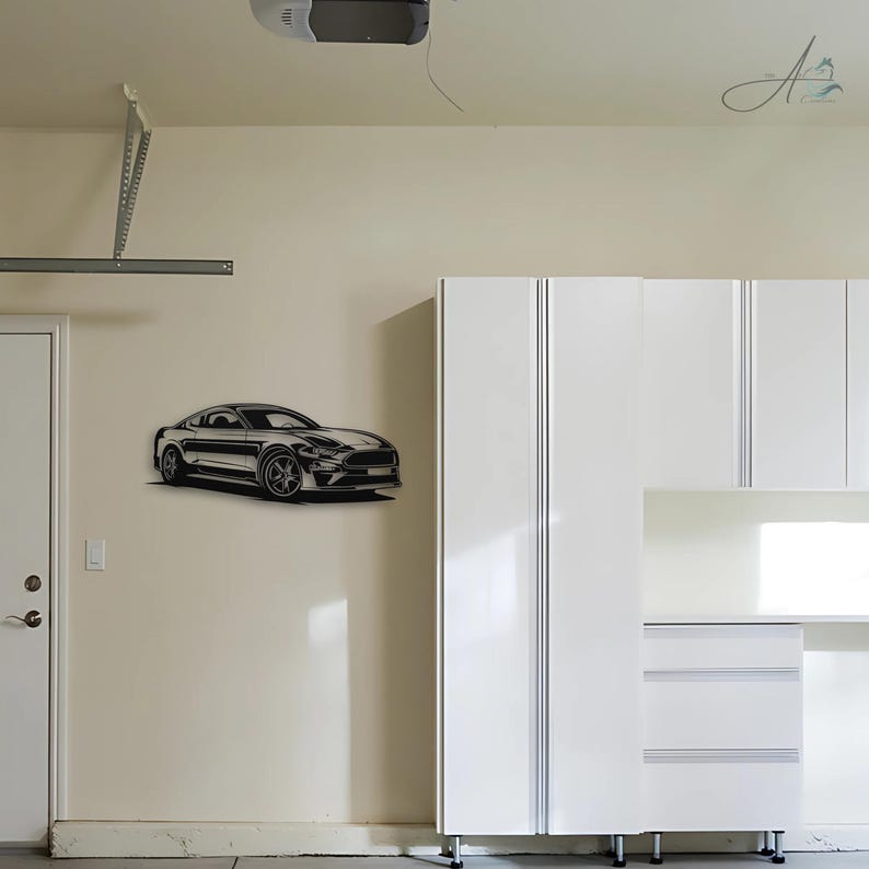 Sports Car Metal Wall Art: 3D Silhouette for Garage or Man Cave - Etsy