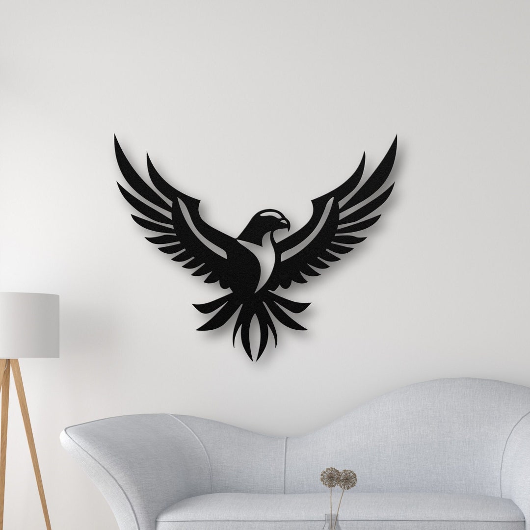 Flying Metal Bird Wall Art Work 3D Custom Line Yard Art Metal Decor ...