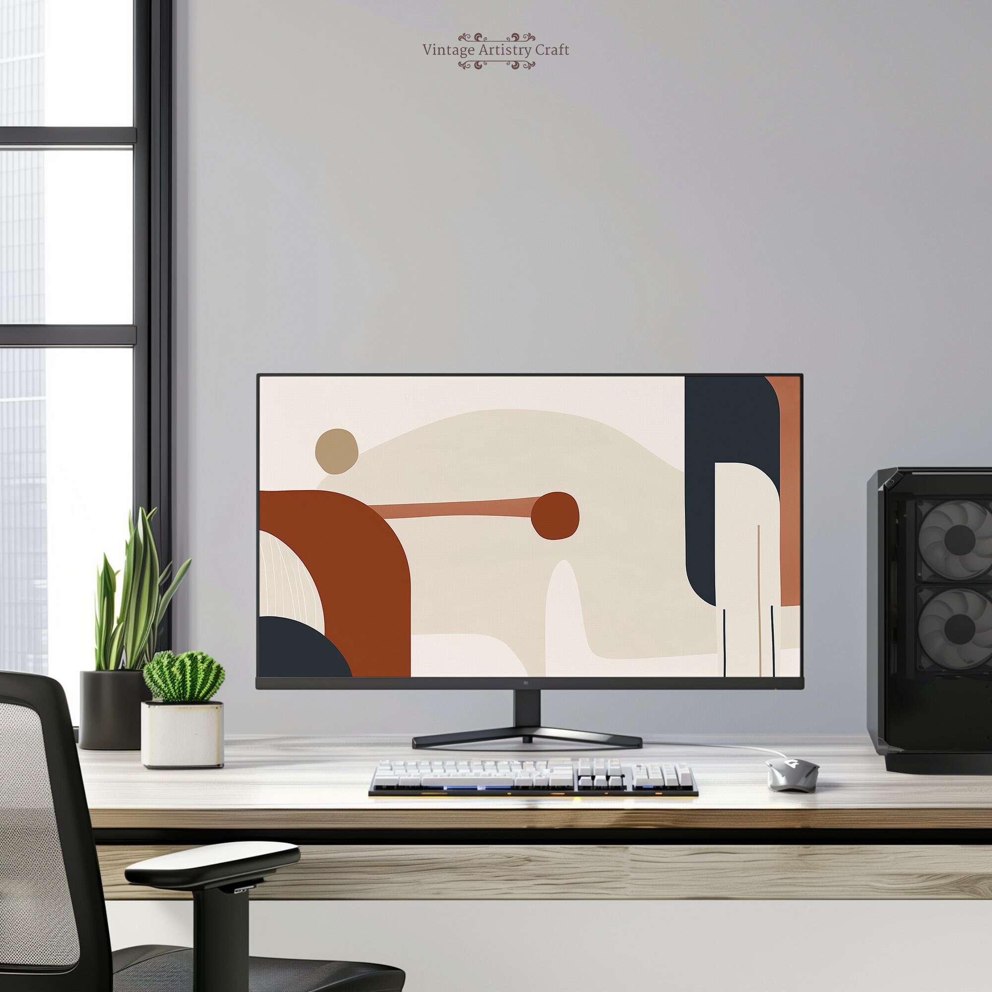 4K Minimalist Boho Desktop Wallpaper Abstract Computer PC MacBook ...