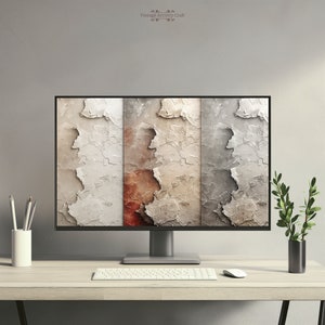 Neutral Textured Beige Gray Aesthetic Desktop Wallpaper 4K PC Mac ...