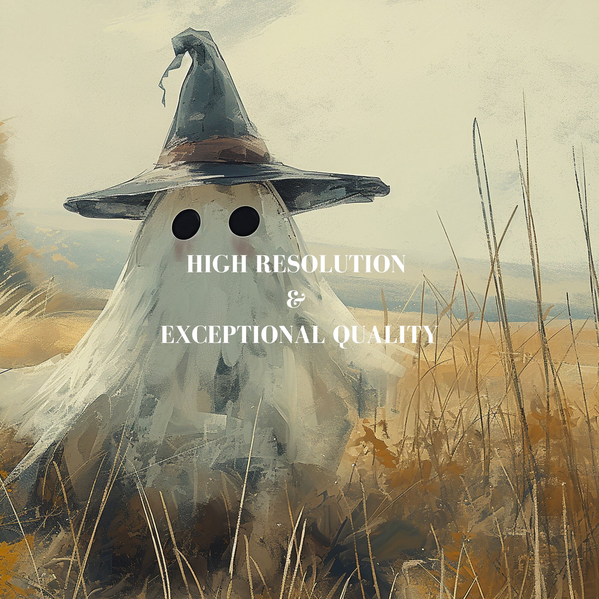 Halloween Frame TV Art Ghost Painting Digital Download Fall Spooky ...