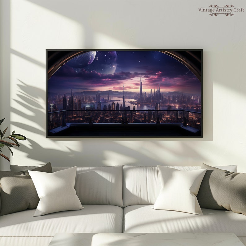 Aesthetic Futuristic Sci-fi Desktop Wallpaper Future City 4K PC MacBook ...