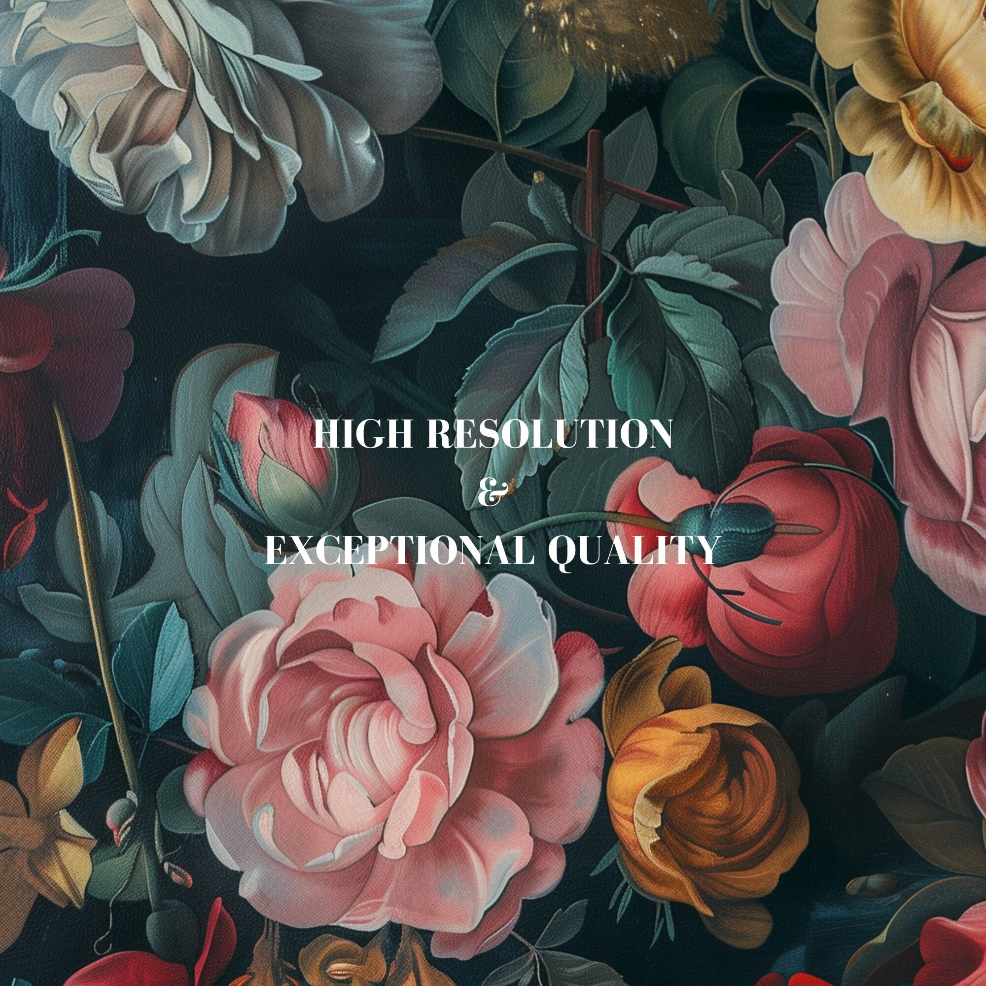 Muted Floral Wall Samsung Frame TV Art, Flower TV Background, Vintage ...