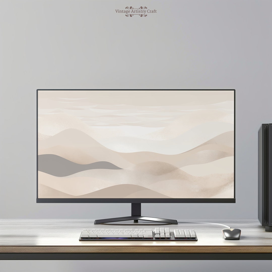 Neutral Texture Beige Aesthetic Desktop Wallpaper 4K PC Mac Laptop ...