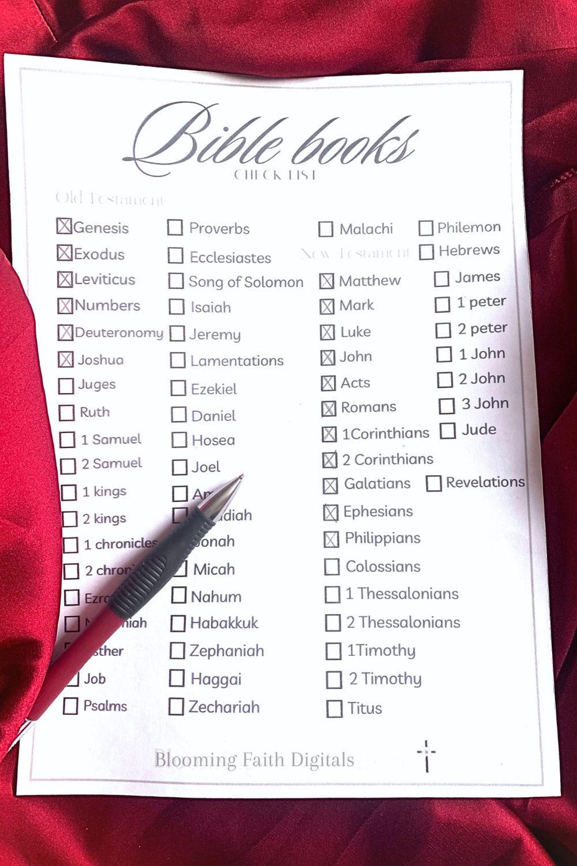 Printable Bible Books Checklist - Old & New Testament Reading Tracker ...