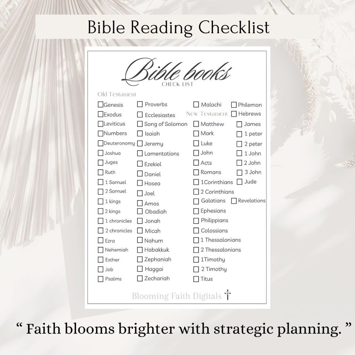 Printable Bible Books Checklist - Old & New Testament Reading Tracker ...